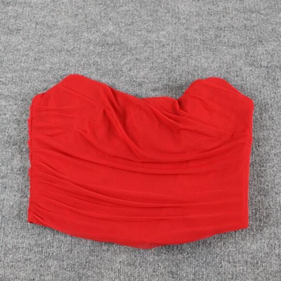 House of CB | Tops | House Of Cb Top Womens L Bustier Red Strapless ...